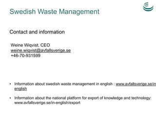The Swedish Waste Management System | PPTX