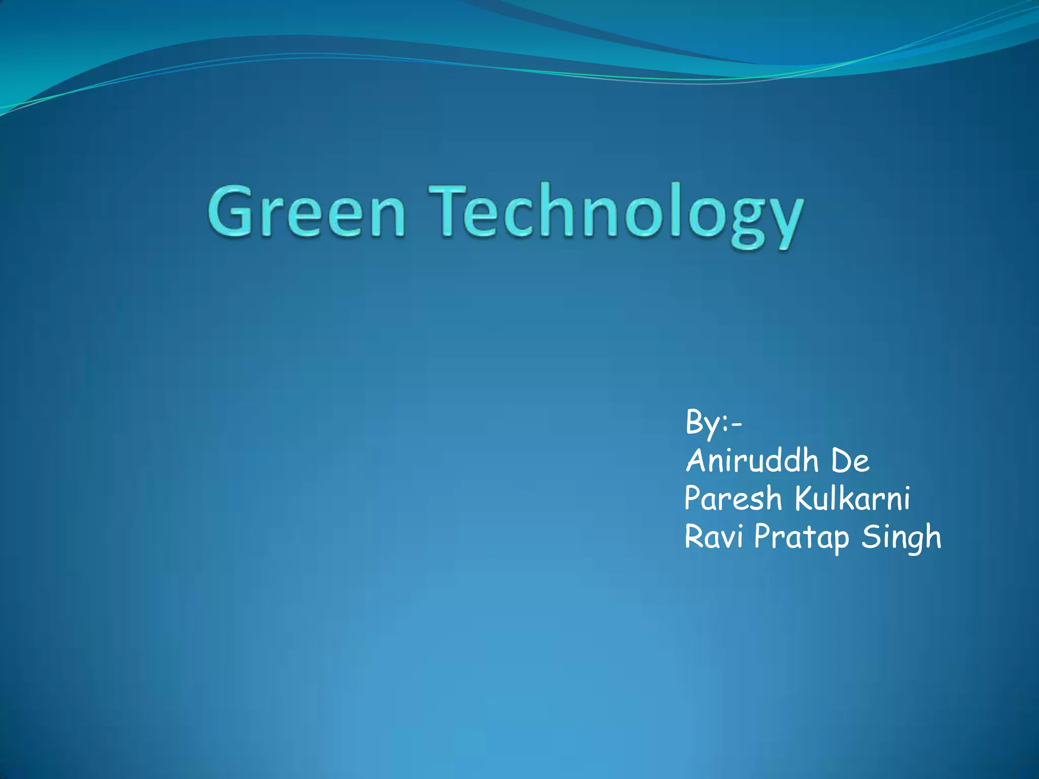 Green technology | PPTX