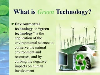 Green technology | PPT