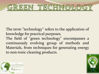 Green technology | PPTX