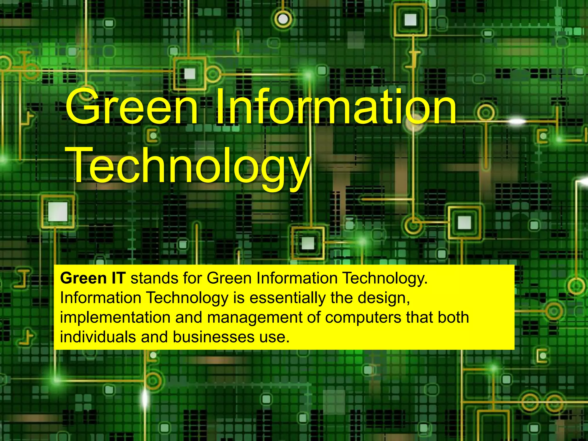 Green technology | PPTX