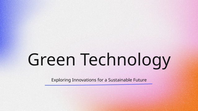 Green Technology For improving Communication Skills | PPTX