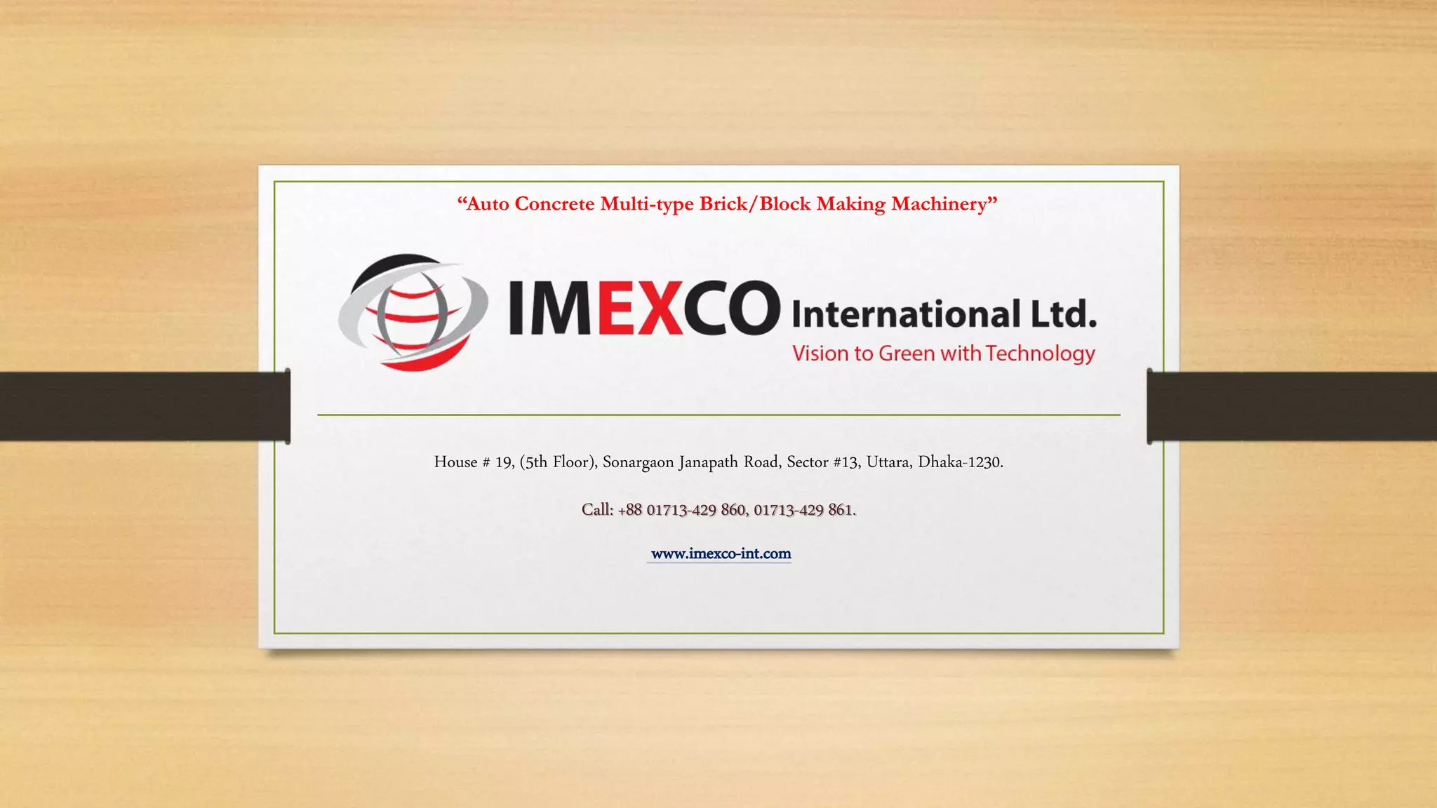 IMEXCO International Ltd Presentation | PPT