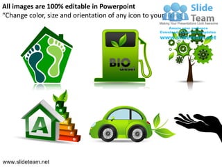 Green technology icons powerpoint ppt slides. | PDF