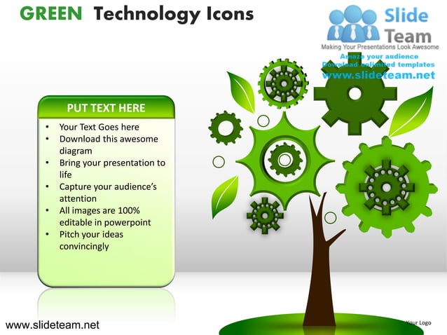 Green technology icons powerpoint ppt slides. | PDF | Computer Software ...