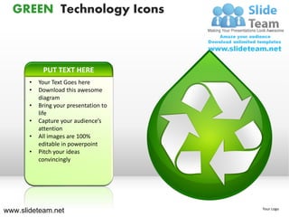Green technology icons powerpoint presentation slides. | PDF | Computer Software and ...