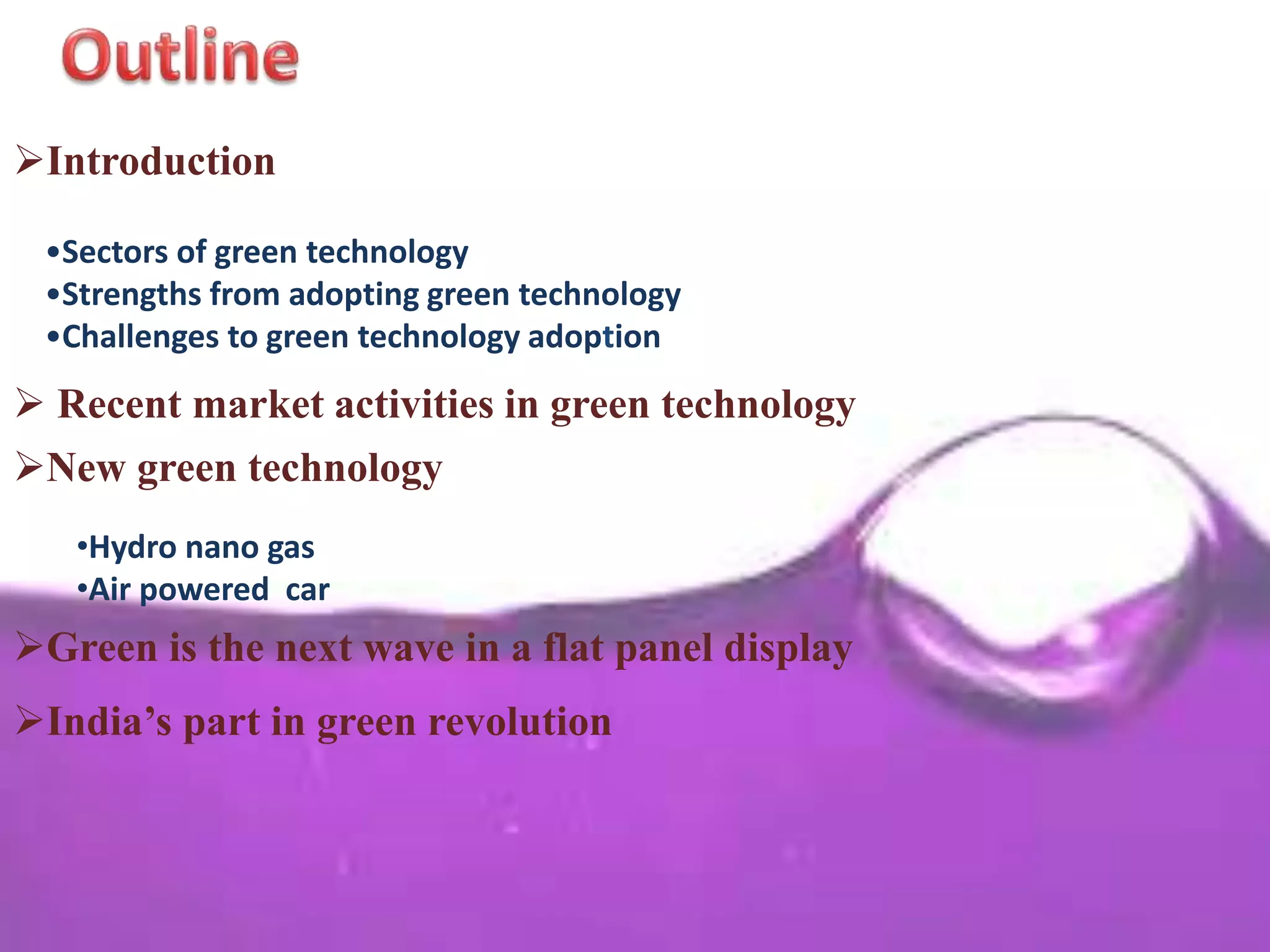 Green technology ppt | PPTX