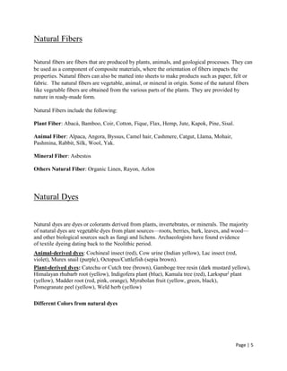 Green textile processing | PDF