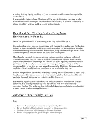Green textile processing | PDF
