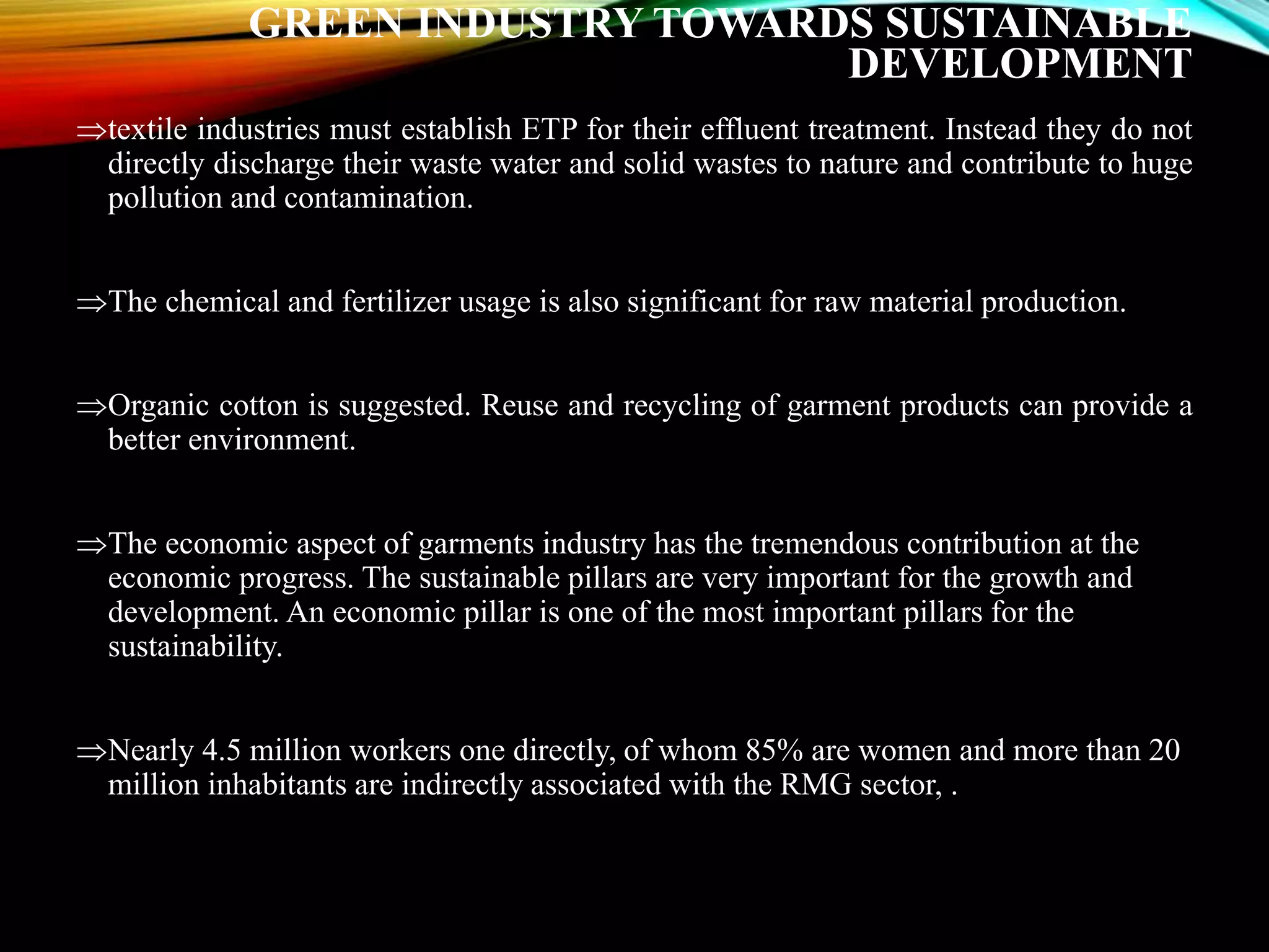 Green textile production | PPTX