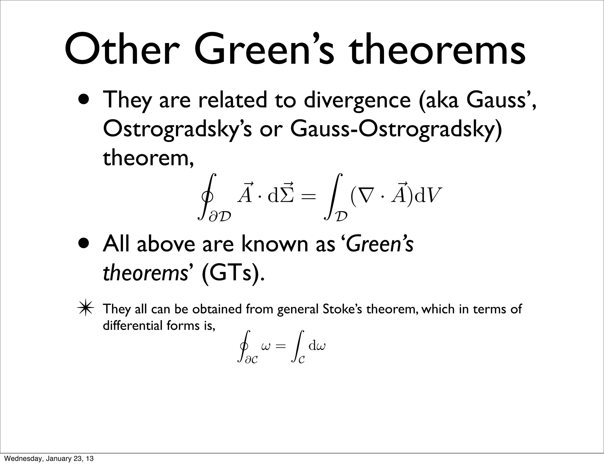 Green's theorem in classical mechanics and electrodynamics | PDF