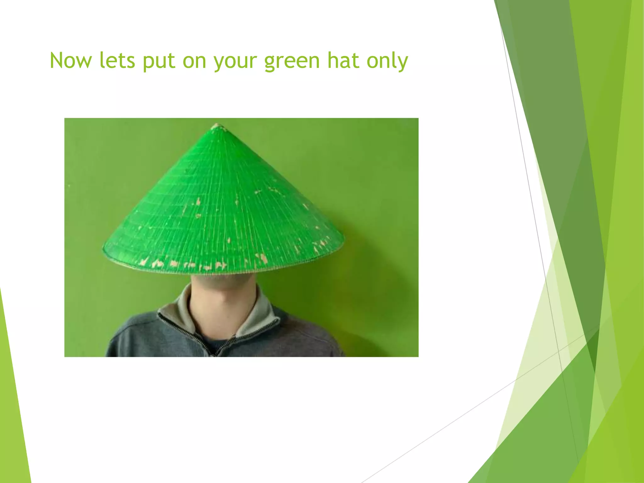 Green thinking hat | PPTX
