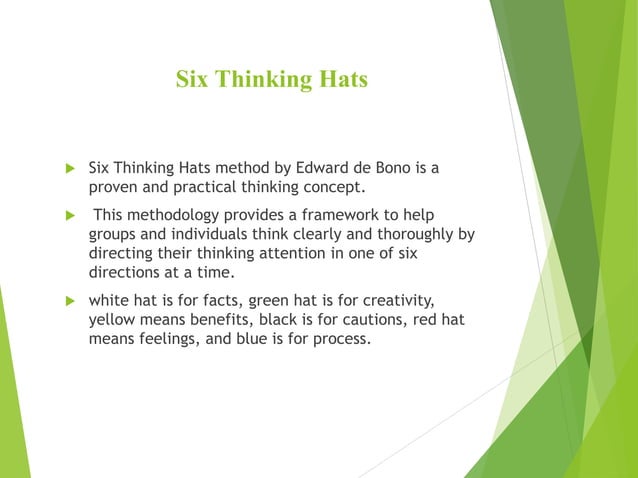 Green thinking hat | PPTX