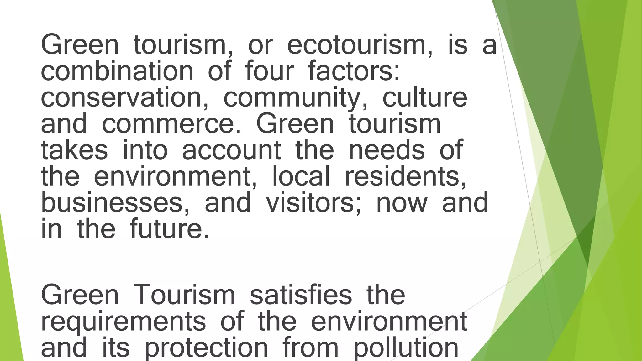 Green tourism | PPTX