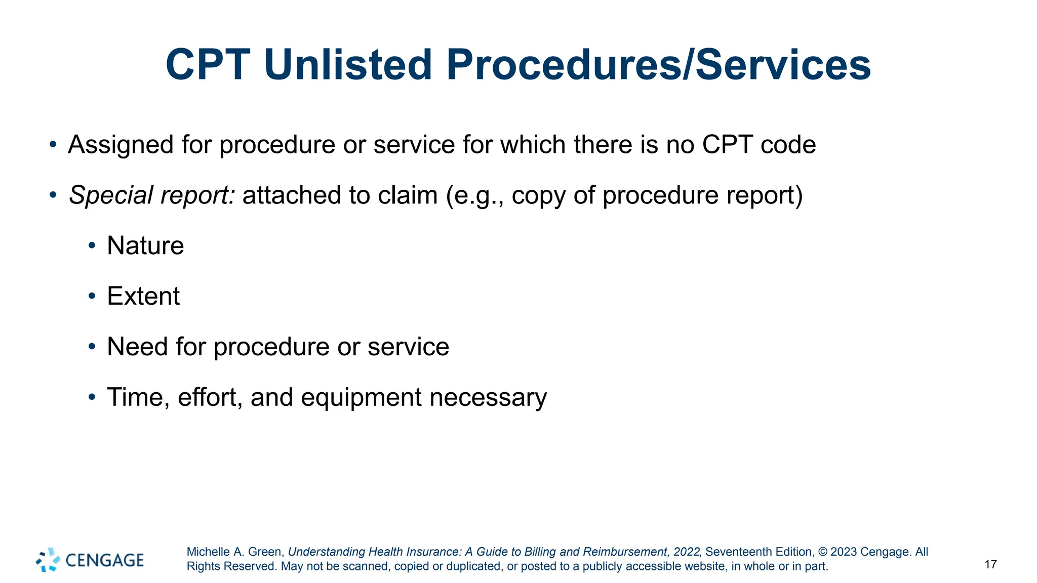 Understanding Health Insurance (CPT coding) chapter 7 | PPTX