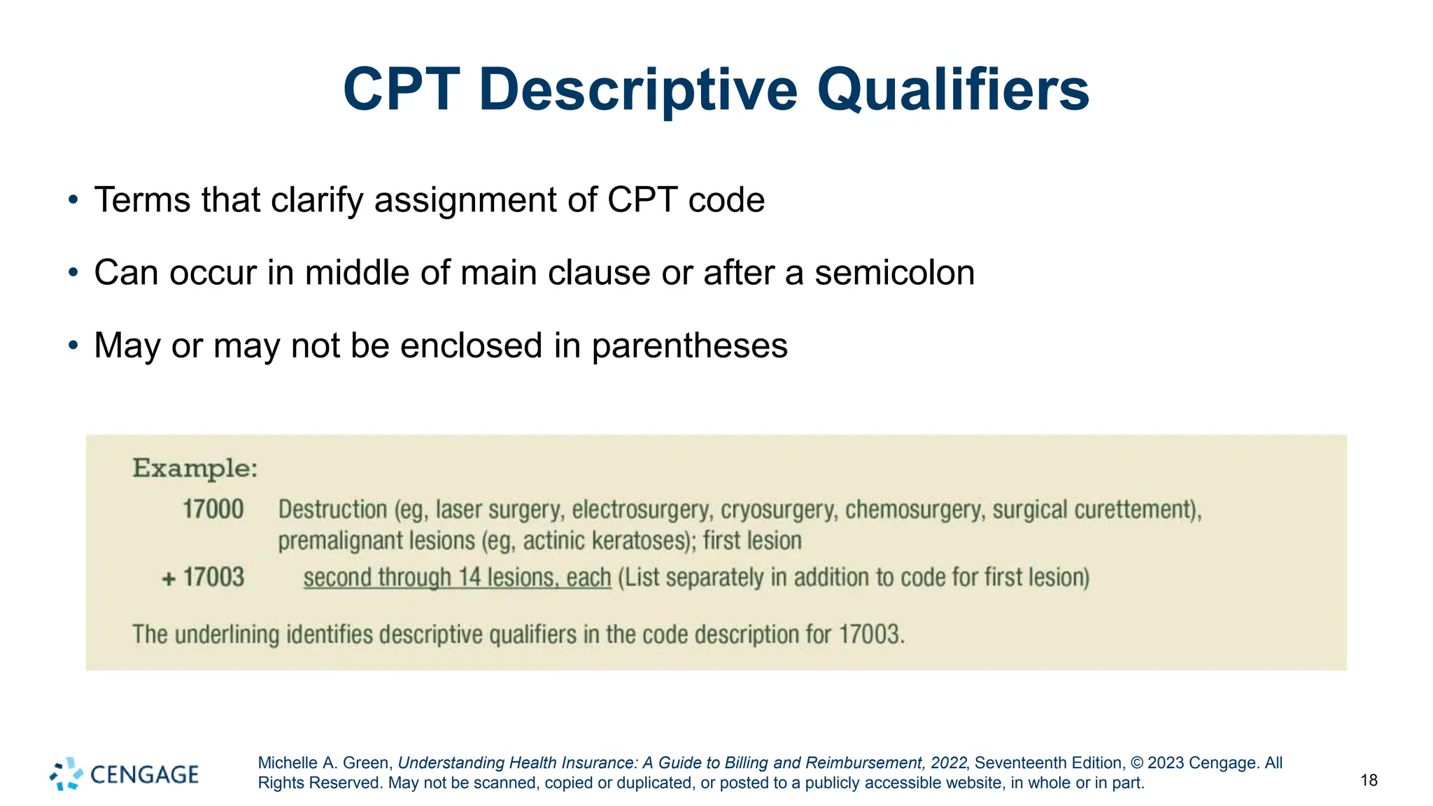 Understanding Health Insurance (CPT coding) chapter 7 | PPTX
