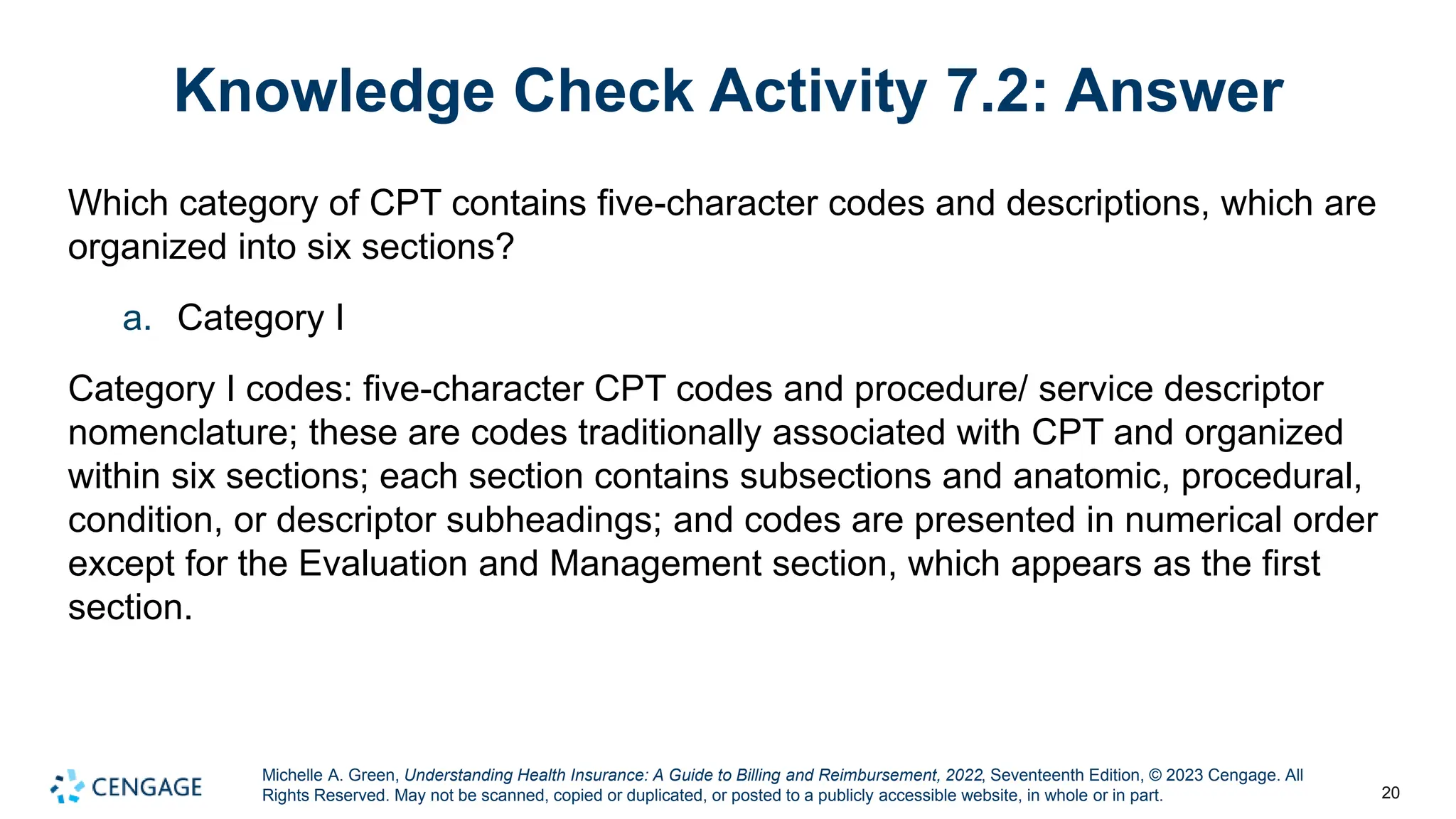 Understanding Health Insurance (CPT coding) chapter 7 | PPTX