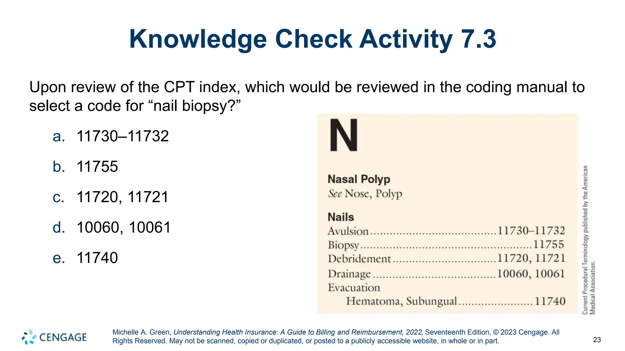 Understanding Health Insurance (CPT coding) chapter 7 | PPTX