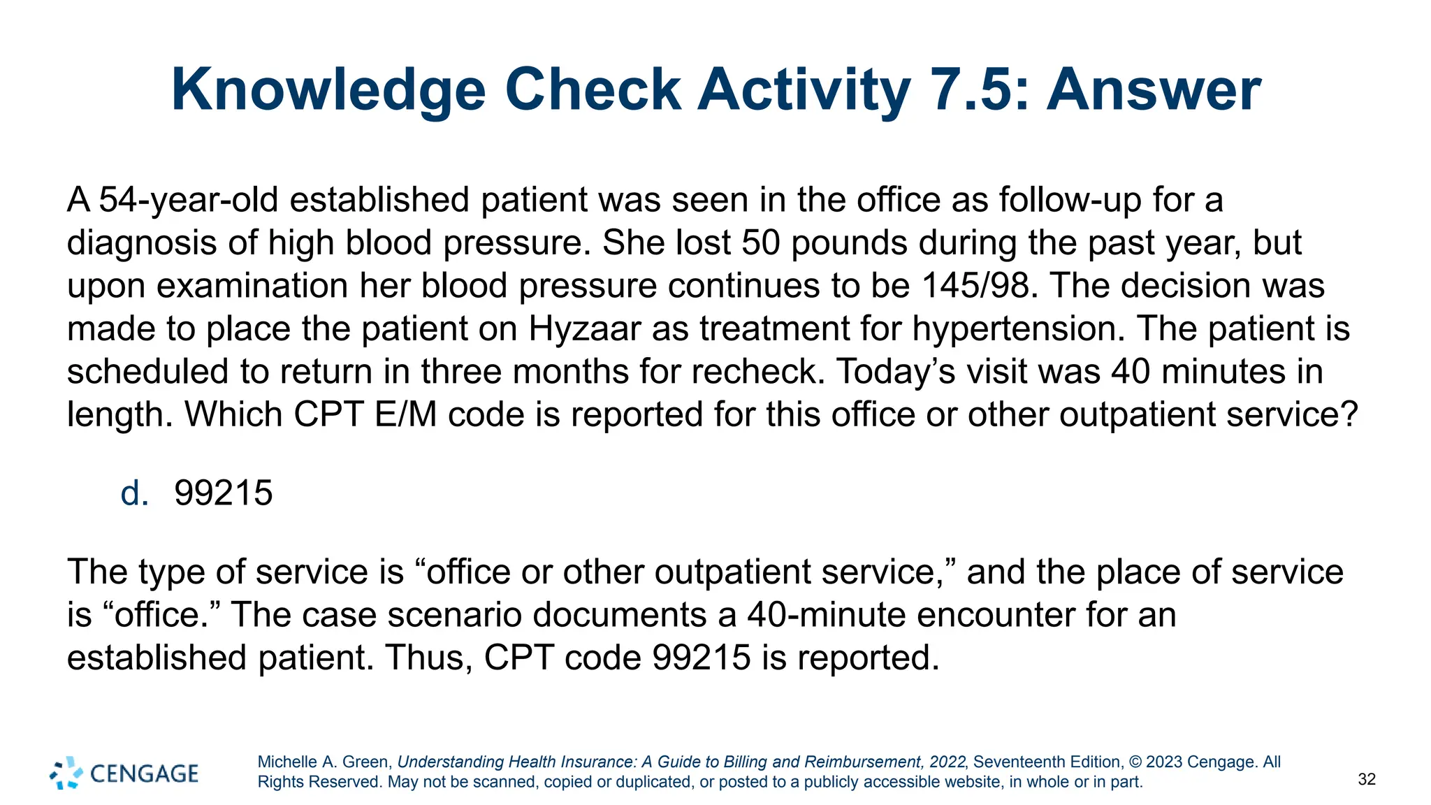 Understanding Health Insurance (CPT coding) chapter 7 | PPTX