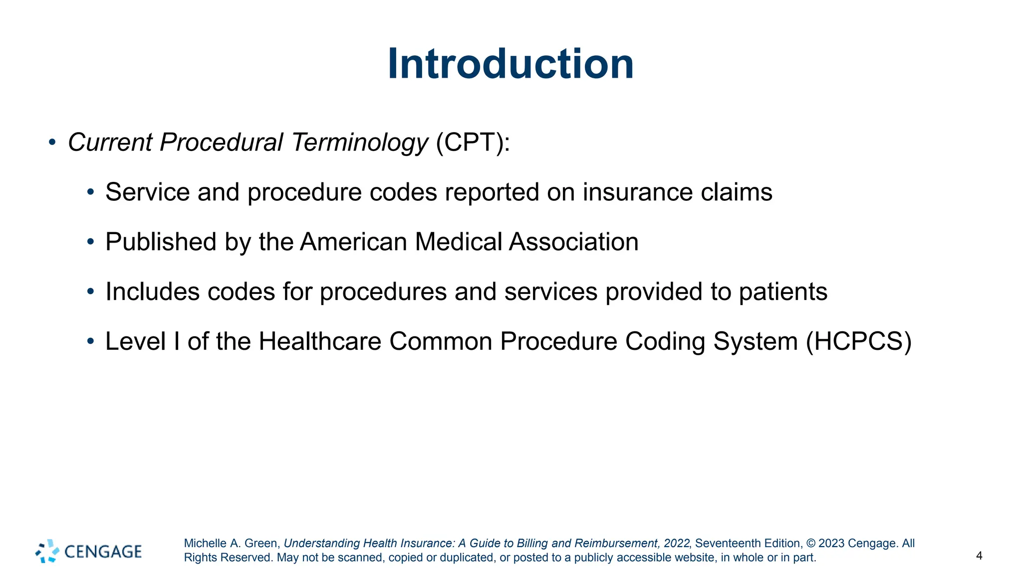Understanding Health Insurance (CPT coding) chapter 7 | PPTX