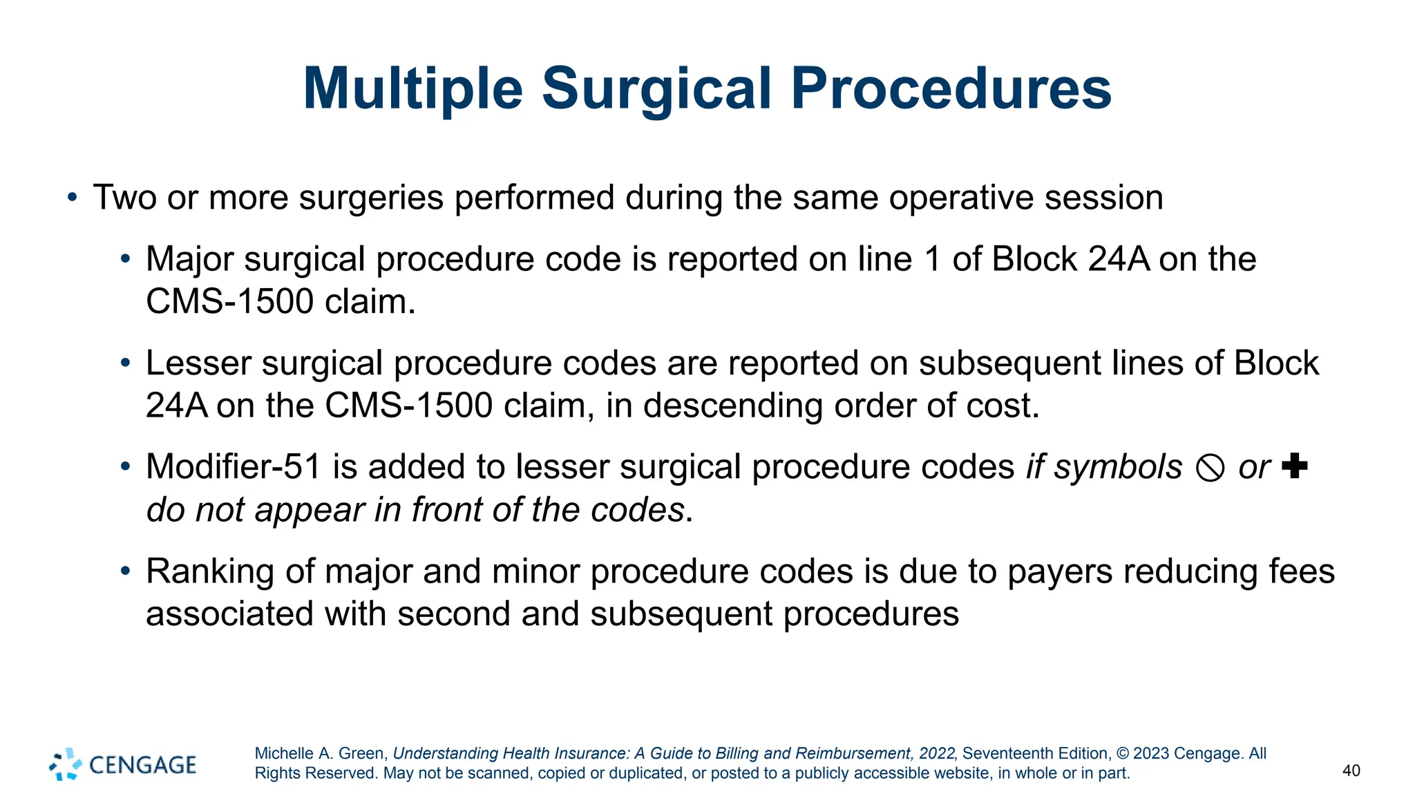 Understanding Health Insurance (CPT coding) chapter 7 | PPTX