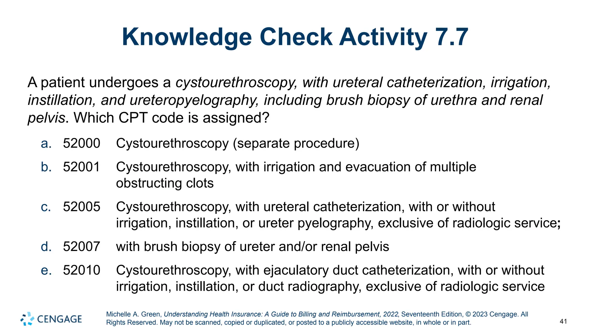 Understanding Health Insurance (CPT coding) chapter 7 | PPTX