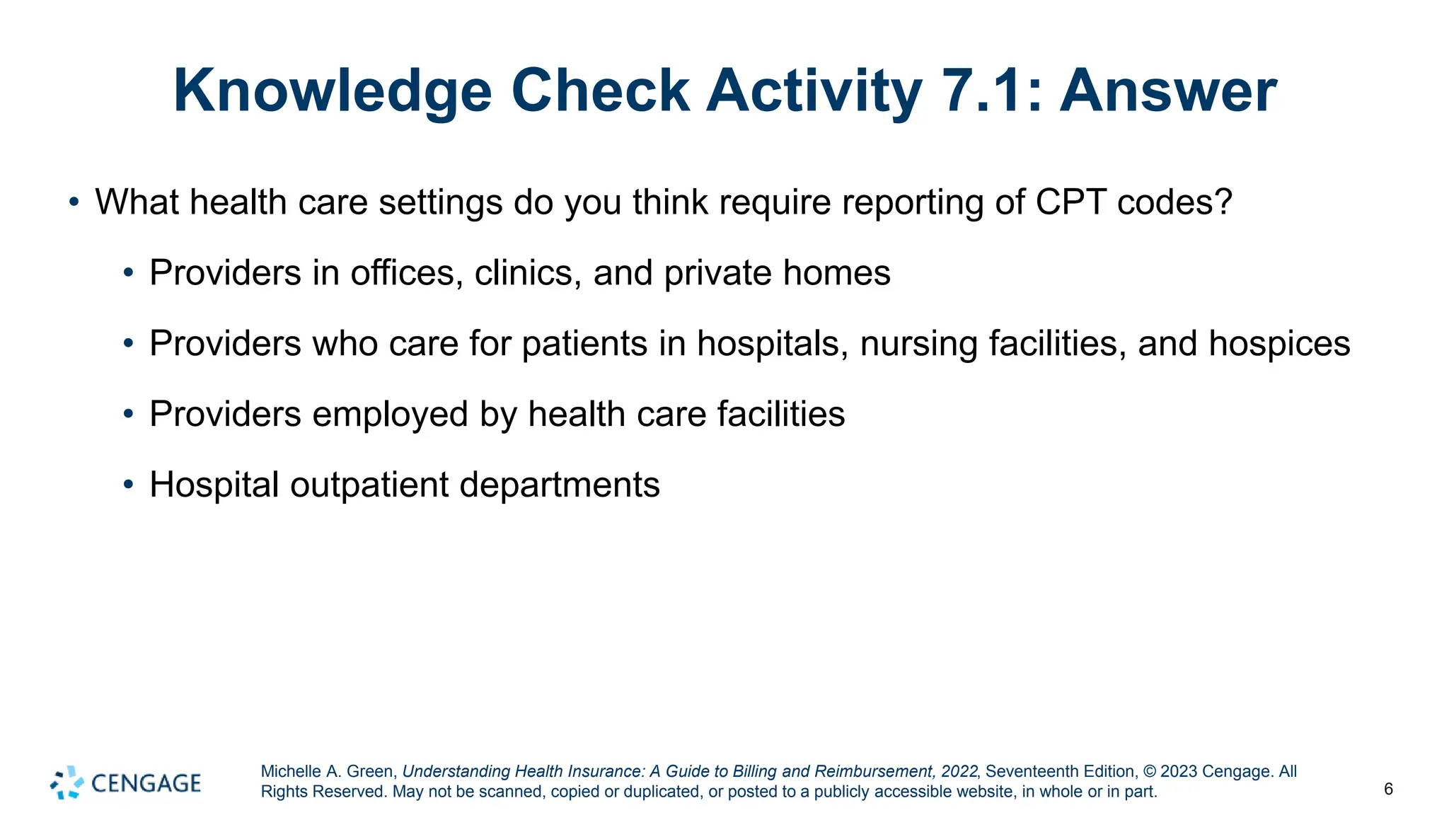 Understanding Health Insurance (CPT coding) chapter 7 | PPTX