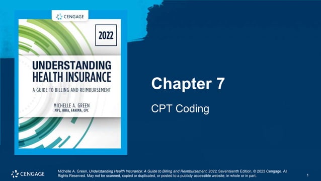 Understanding Health Insurance (CPT coding) chapter 7 | PPTX