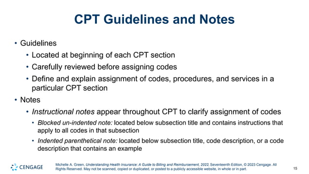 Understanding Health Insurance (CPT coding) chapter 7 | PPTX