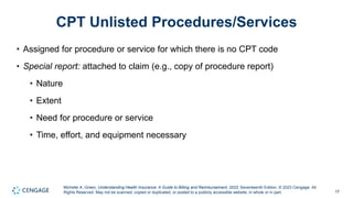 Understanding Health Insurance (CPT coding) chapter 7 | PPTX