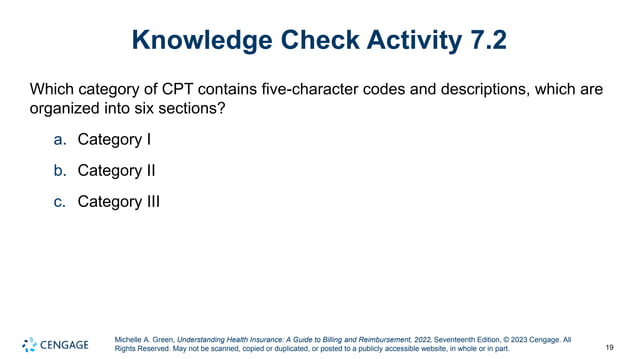 Understanding Health Insurance (CPT coding) chapter 7 | PPTX