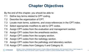 Understanding Health Insurance (CPT coding) chapter 7 | PPTX