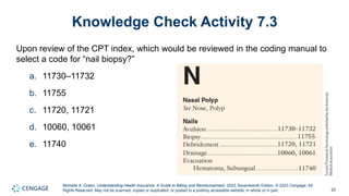 Understanding Health Insurance (CPT coding) chapter 7 | PPTX