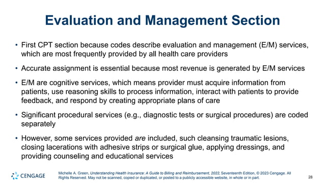 Understanding Health Insurance (CPT coding) chapter 7 | PPTX