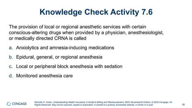 Understanding Health Insurance (CPT coding) chapter 7 | PPTX