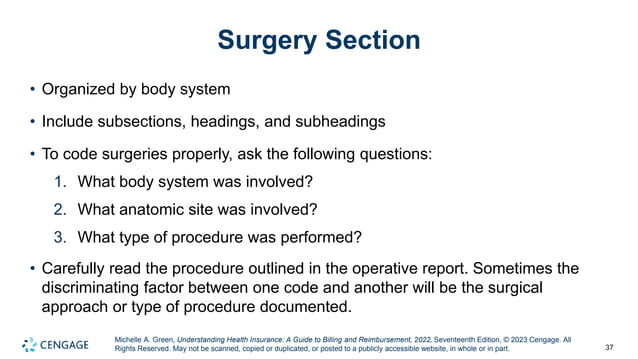 Understanding Health Insurance (CPT coding) chapter 7 | PPTX