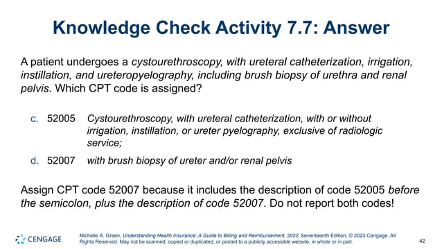 Understanding Health Insurance (CPT coding) chapter 7 | PPTX