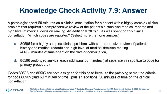 Understanding Health Insurance (CPT coding) chapter 7 | PPTX