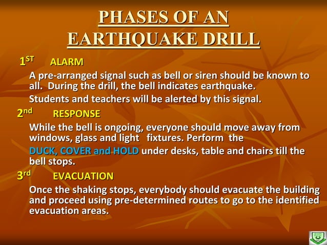 GMSI Earthquake drill | PPTX