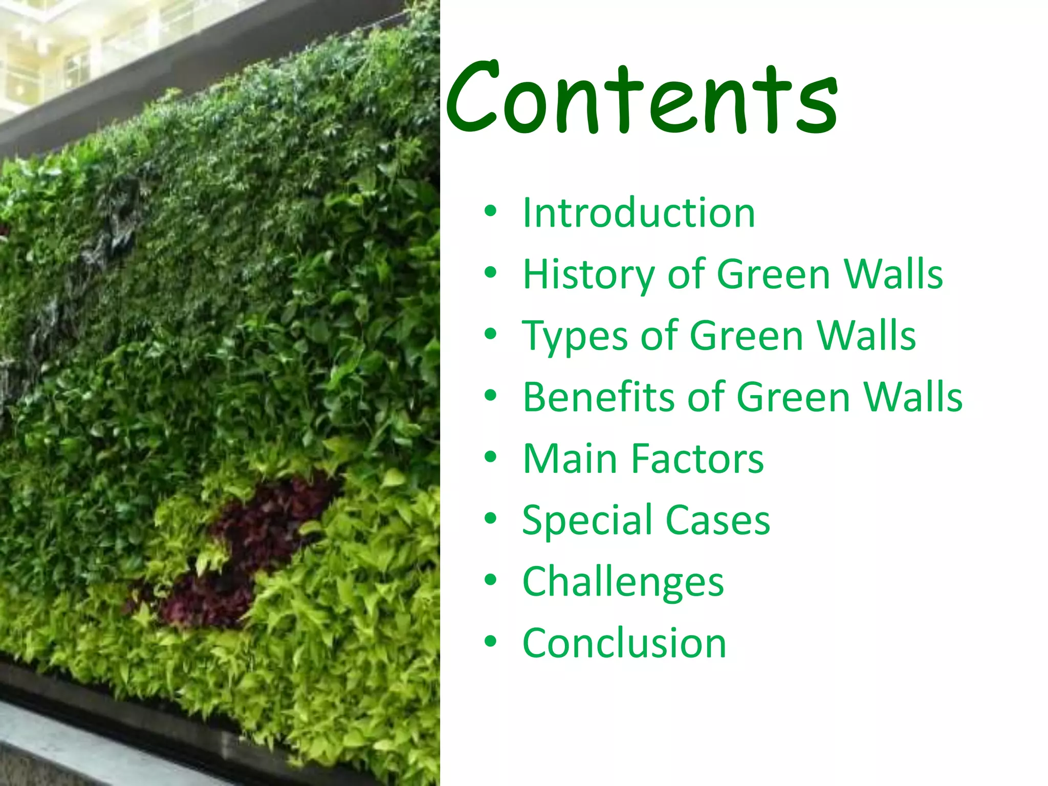 Green wall | PPTX
