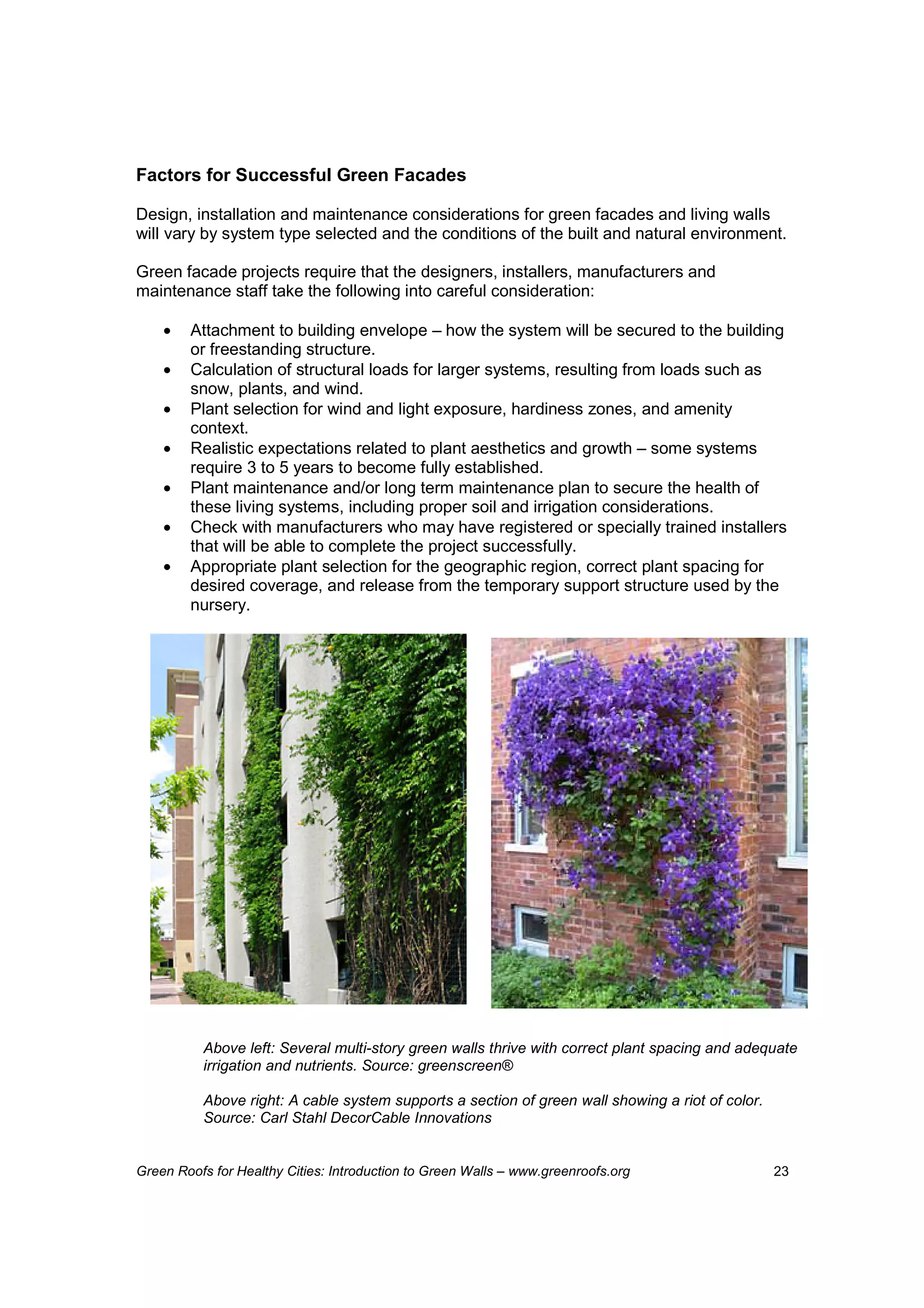Green Walls Technology: Benefits and Design | PDF