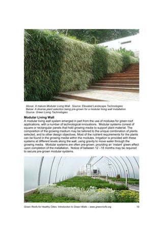 Green Walls Technology: Benefits and Design | PDF