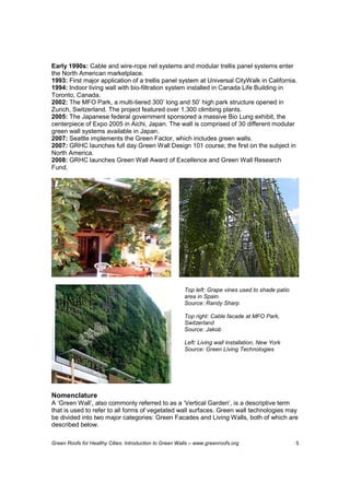 Green Walls Technology: Benefits and Design | PDF