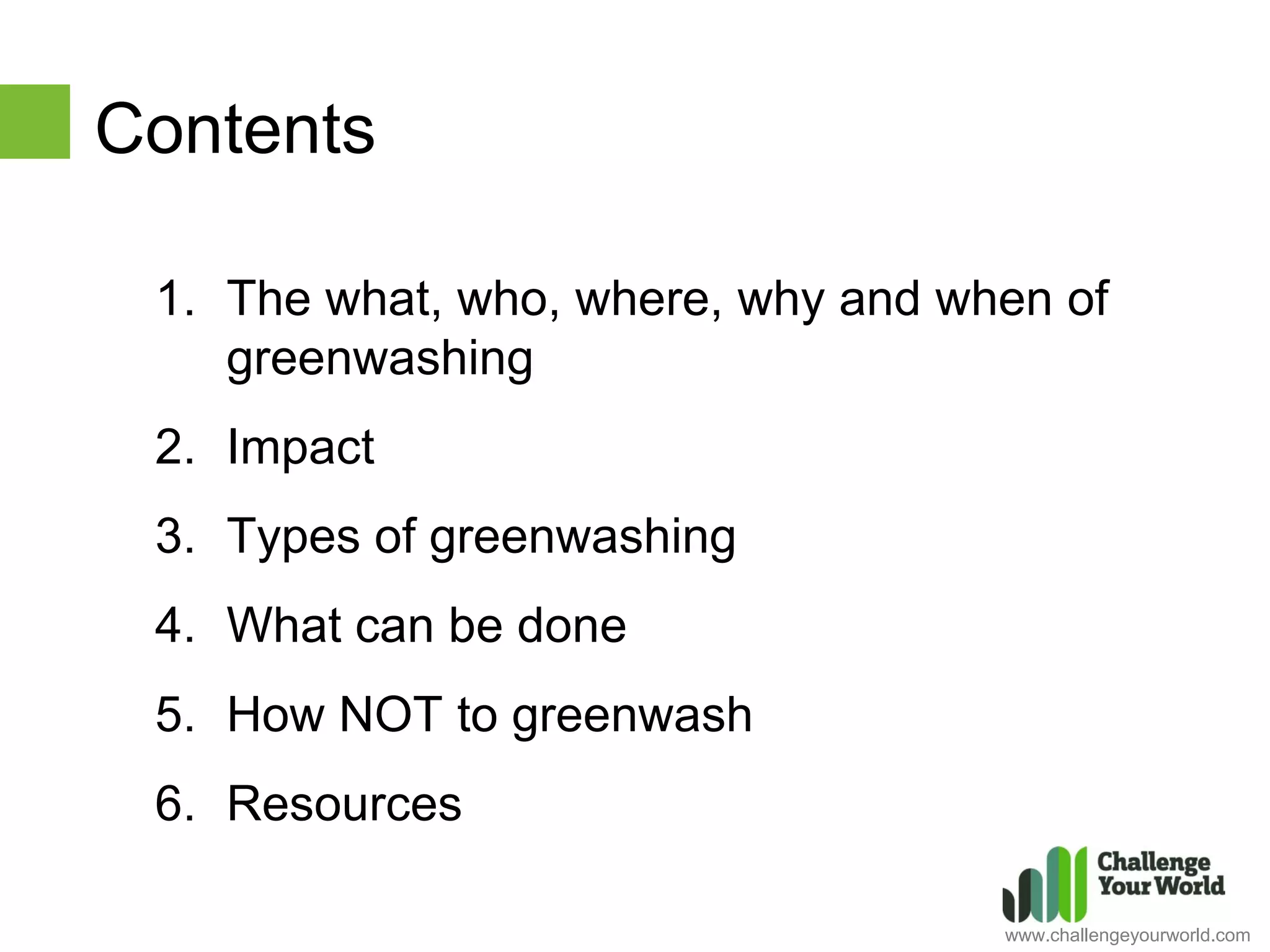 What is Greenwashing? | PDF