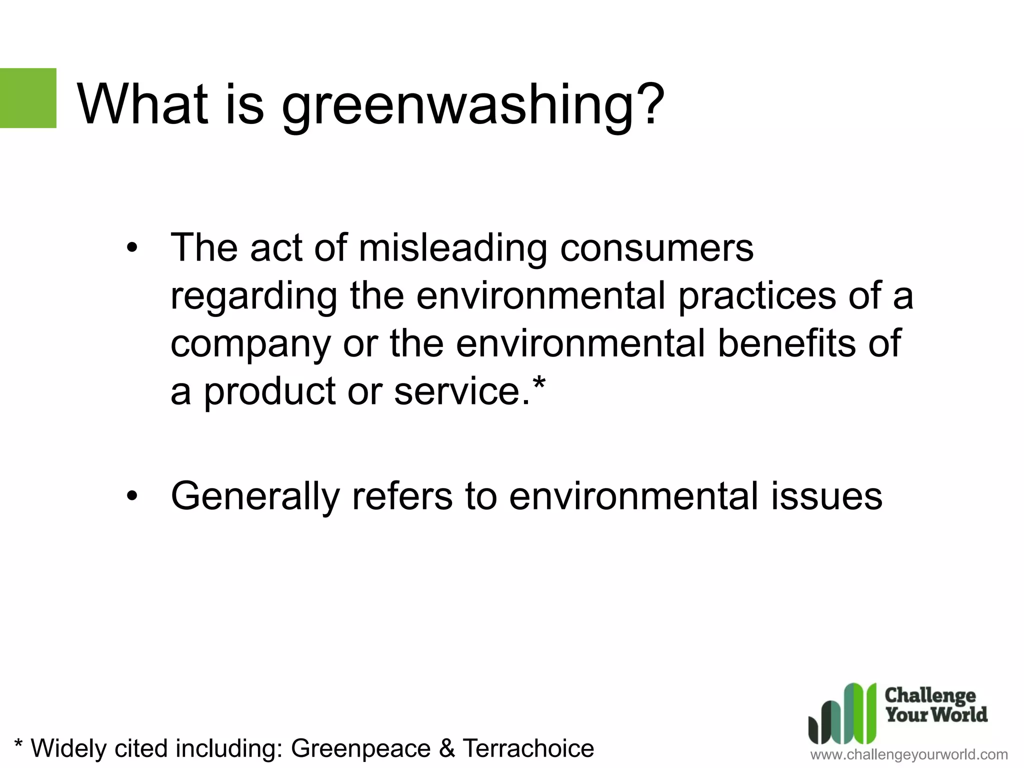 What is Greenwashing? | PDF