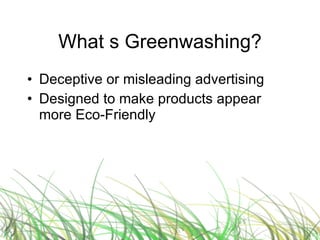 Greenwashing presentation2 | PPT