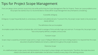 PROJECT SCOPE MANAGEMENT GUIDE 2021 | PPT