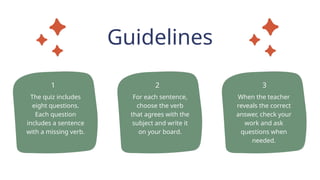 Subject Verb Agreement Sentence Review Quiz Presentation.pptx