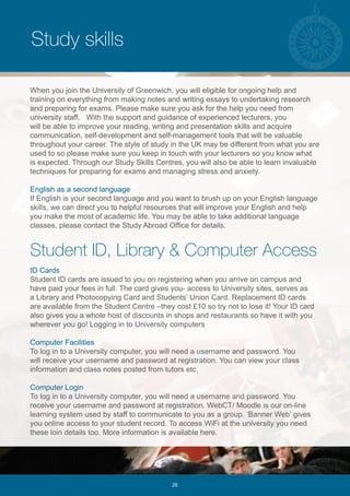 Greenwich Study Abroad Handbook 2012/13 | PDF