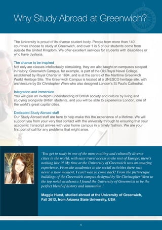 Greenwich Study Abroad Handbook 2012/13 | PDF